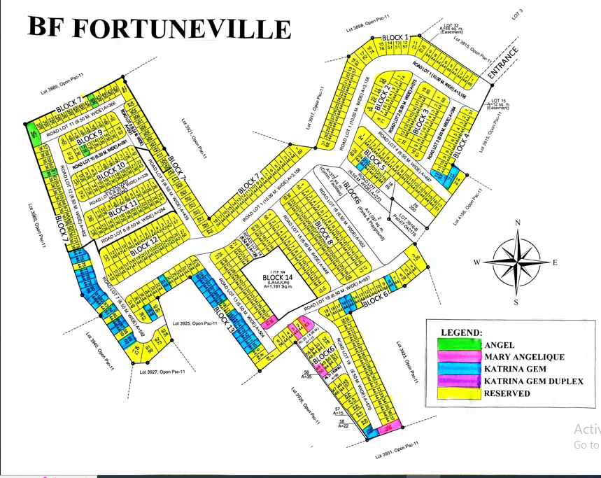 BF Fortuneville map sept. 2022 - Cebu Sweet Homes