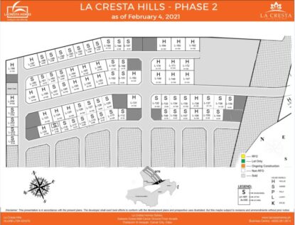 La Cresta Hills map phase 2 - Cebu Sweet Homes